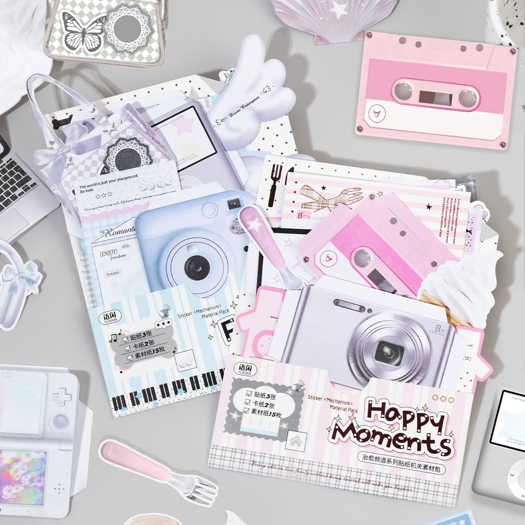 Jual [HARU] Healing Channel Series Deco Paper Material Pack Stickers ...