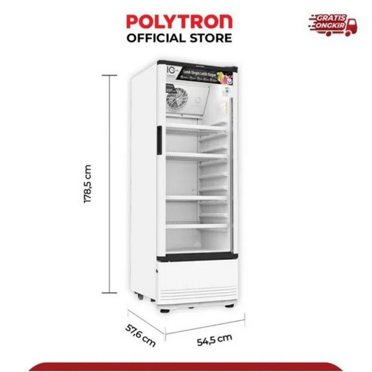 Jual SHOWCASE POLYTRON SCN 220- 220liter | 4rak | Shopee Indonesia