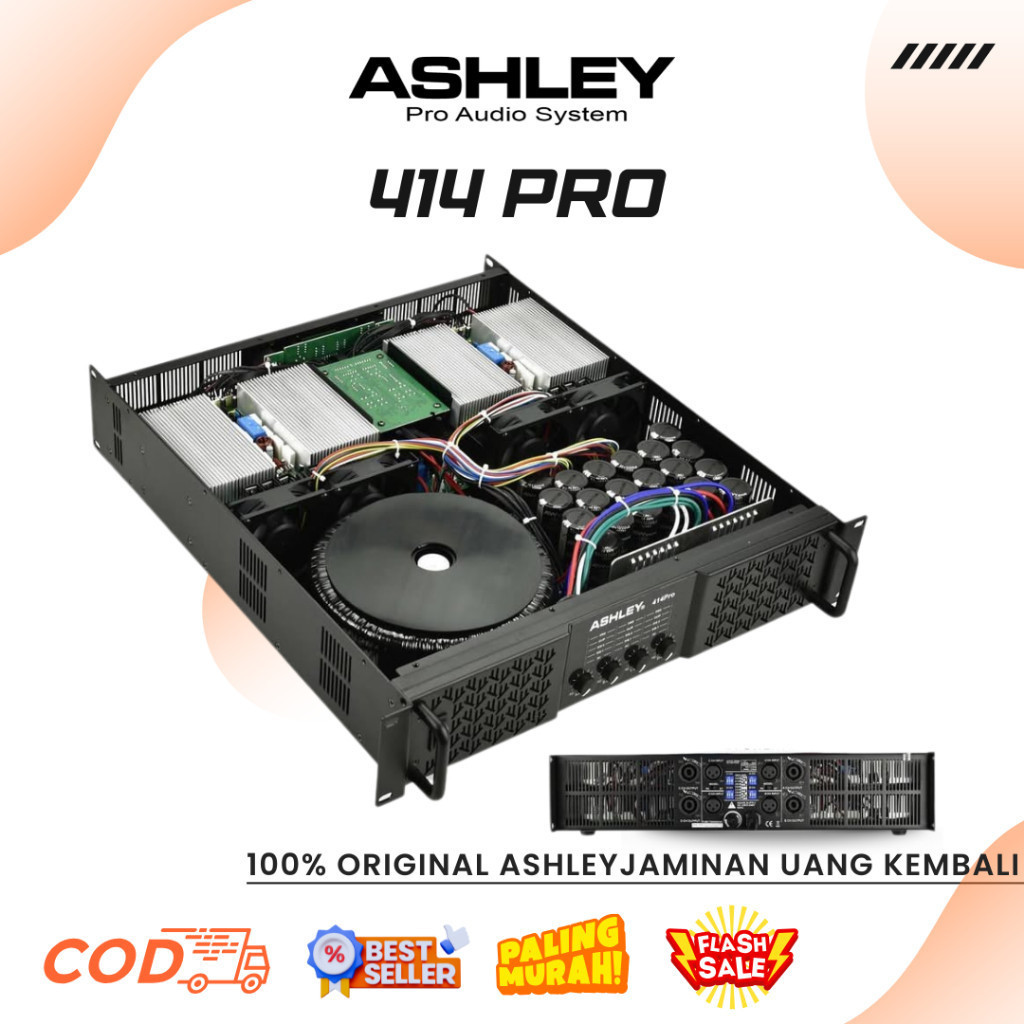 Jual Power Ashley 414 Pro PROFESSIONAL POWER AMPLIFIER 4 Channel ...