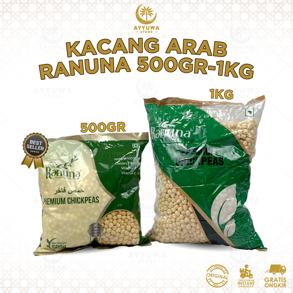 Jual Kacang Arab Ranuna Premium Kacang Arab Chickpeas Kemasan 500gr Dan ...
