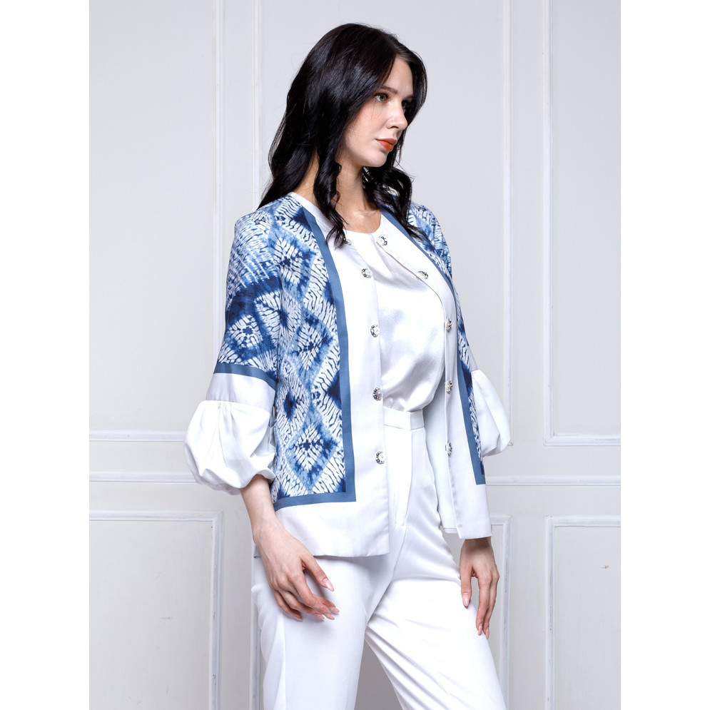 Jual Blue Tie Dye Short Jacket | Shopee Indonesia