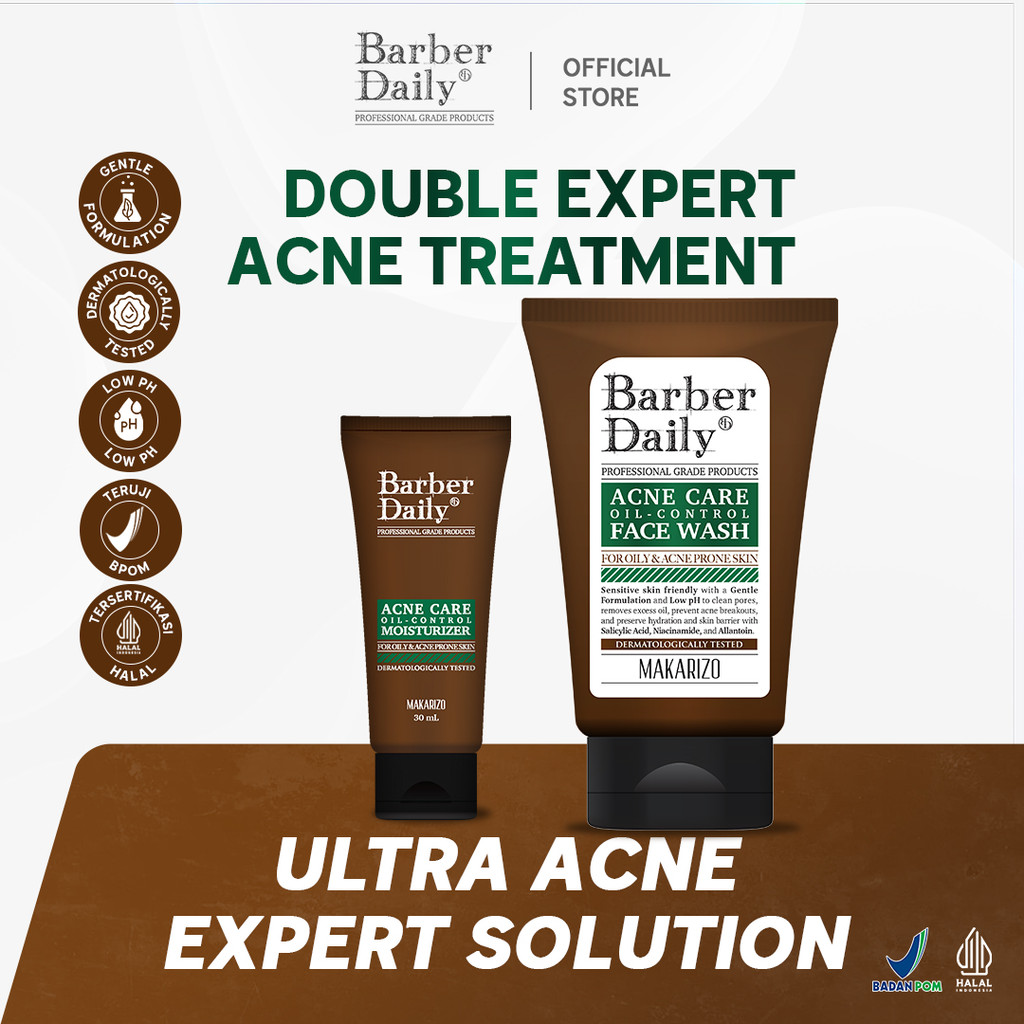 Jual Barber Daily Ultra Acne Expert Solution - Package | Shopee Indonesia