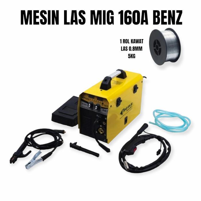 Jual MESIN LAS MIG 160A TANPA GAS WELDING MACHINE MIG GASLESS CO2 5KG ...