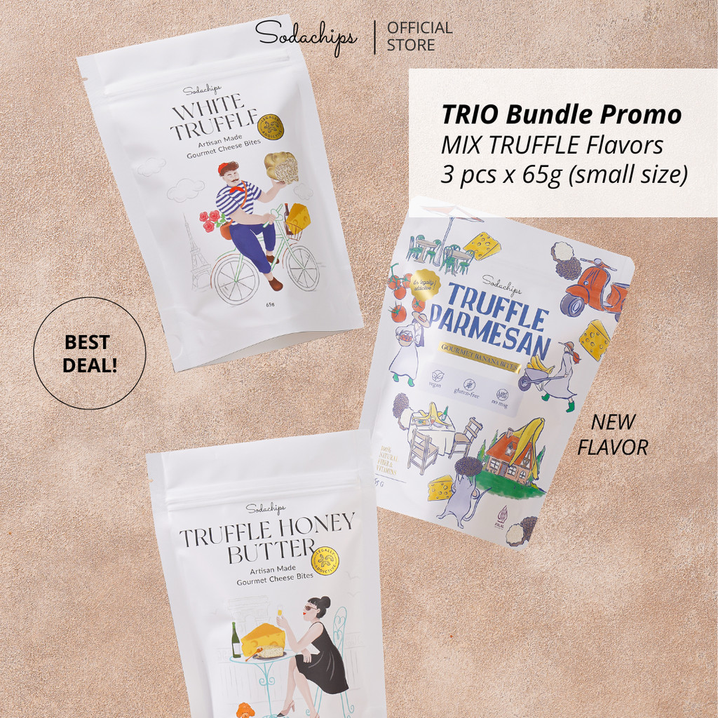 Jual TRIO Bundle - Truffle Small (3 x 65g) Snack by Sodachips | Shopee ...