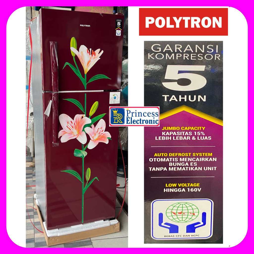 Jual Kulkas Polytron 2 pintu PRB 237 No frost | Shopee Indonesia