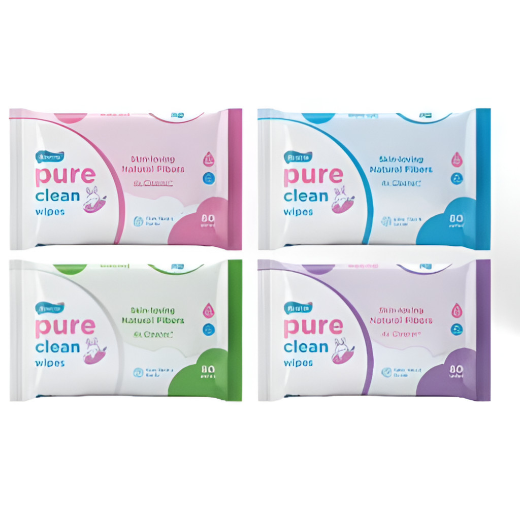 Jual TISU BASAH PURE CLEAN ( ISI 80 LEMBAR ) / NO ALCOHOL / NO PERFUME ...