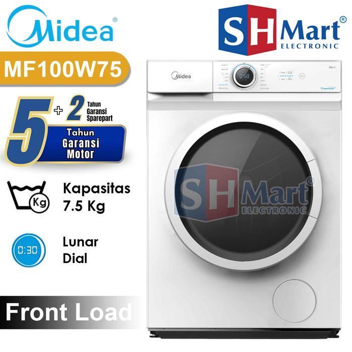 Jual Midea Mesin Cuci Front Loading 7.5 Kg Non Inverter MF100W75 ...