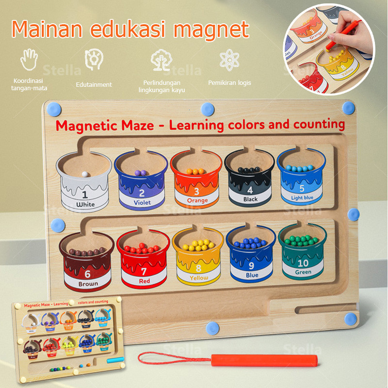 Jual Mainan Edukasi Papan Magnetik Berhitung Magnetic Mazes Game ...