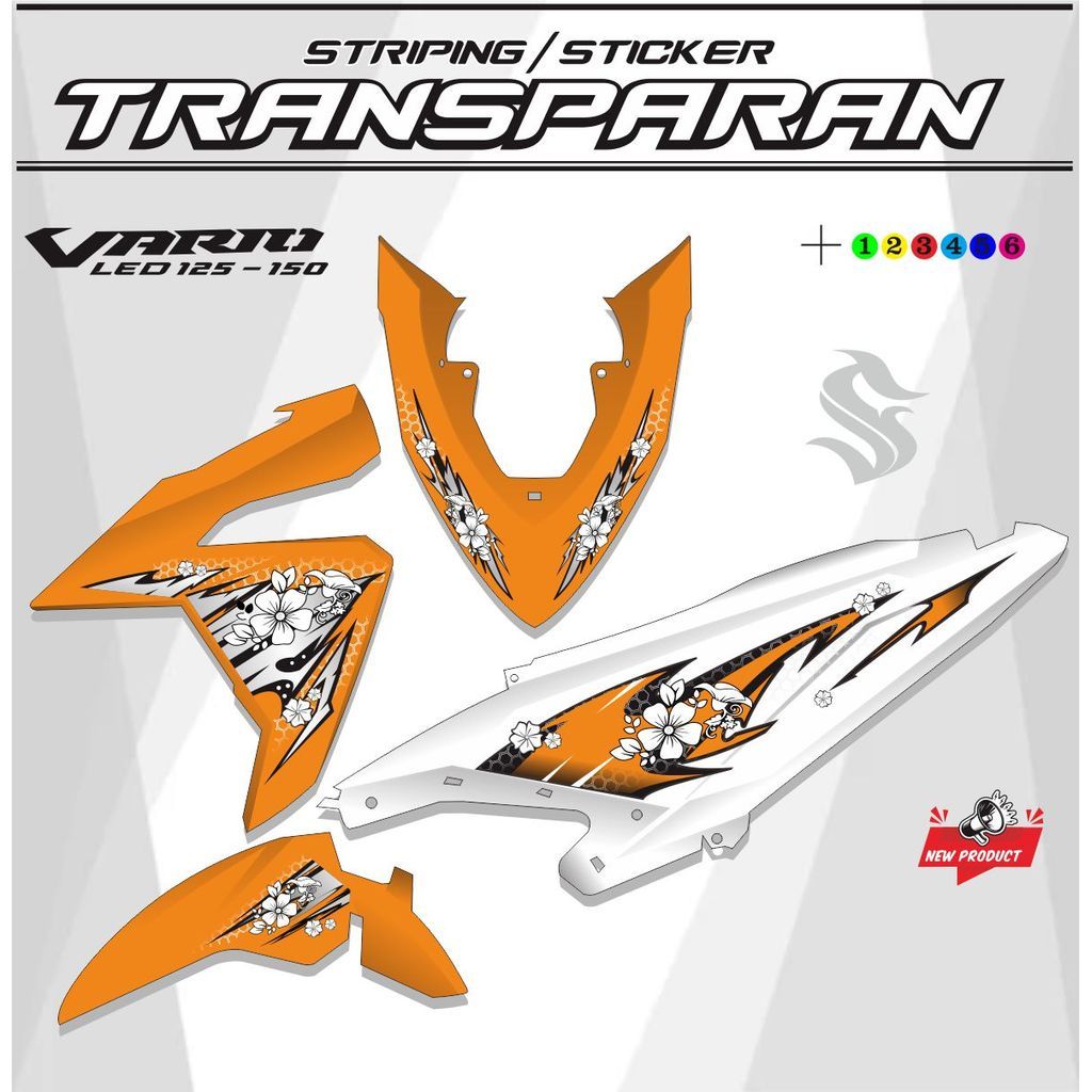Jual STICKER MOTOR / STRIPING TRANSPARAN VARIO LED / STICKER VARIO LED ...
