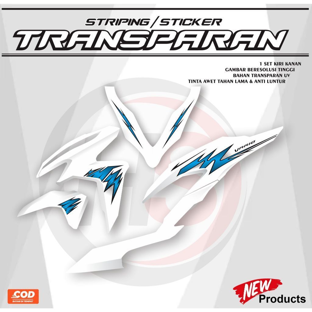 Jual STICKER MOTIF VARIASI STICKER STRIPING TRANSPARAN BODY MOTOR VARIO ...
