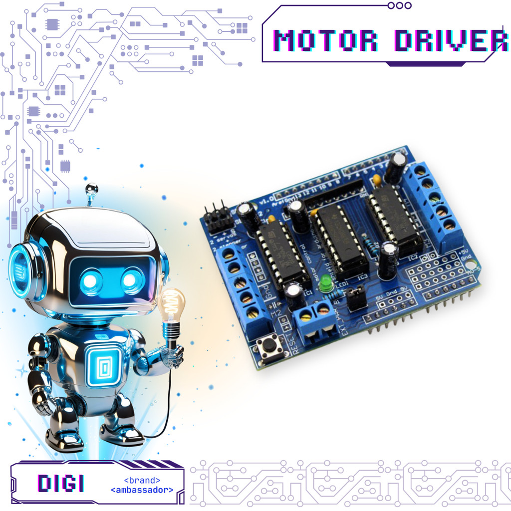 Jual L293D Motor Driver Shield - L293 - Digibot | Shopee Indonesia
