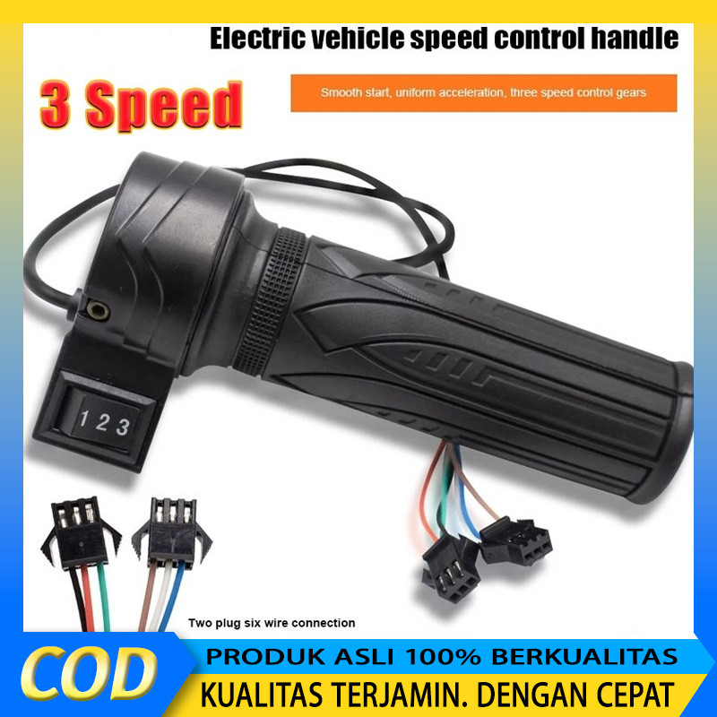 Jual Throttle Gas Sepeda 3 Tombol Akselerator Handle Throttle Kanan ...
