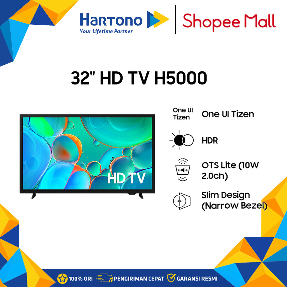 Jual Samsung 32 Inch HD H5000 Smart TV | HDR | OTS Lite | One UI Tizen ...