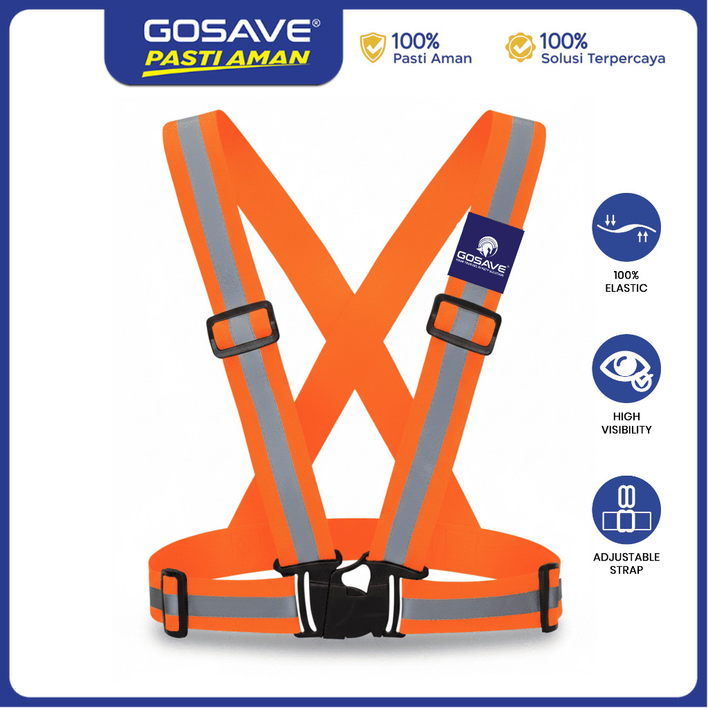 Jual GOSAVE Rompi Safety Karet Elastis Rompi Proyek Reflektif Scotlight ...