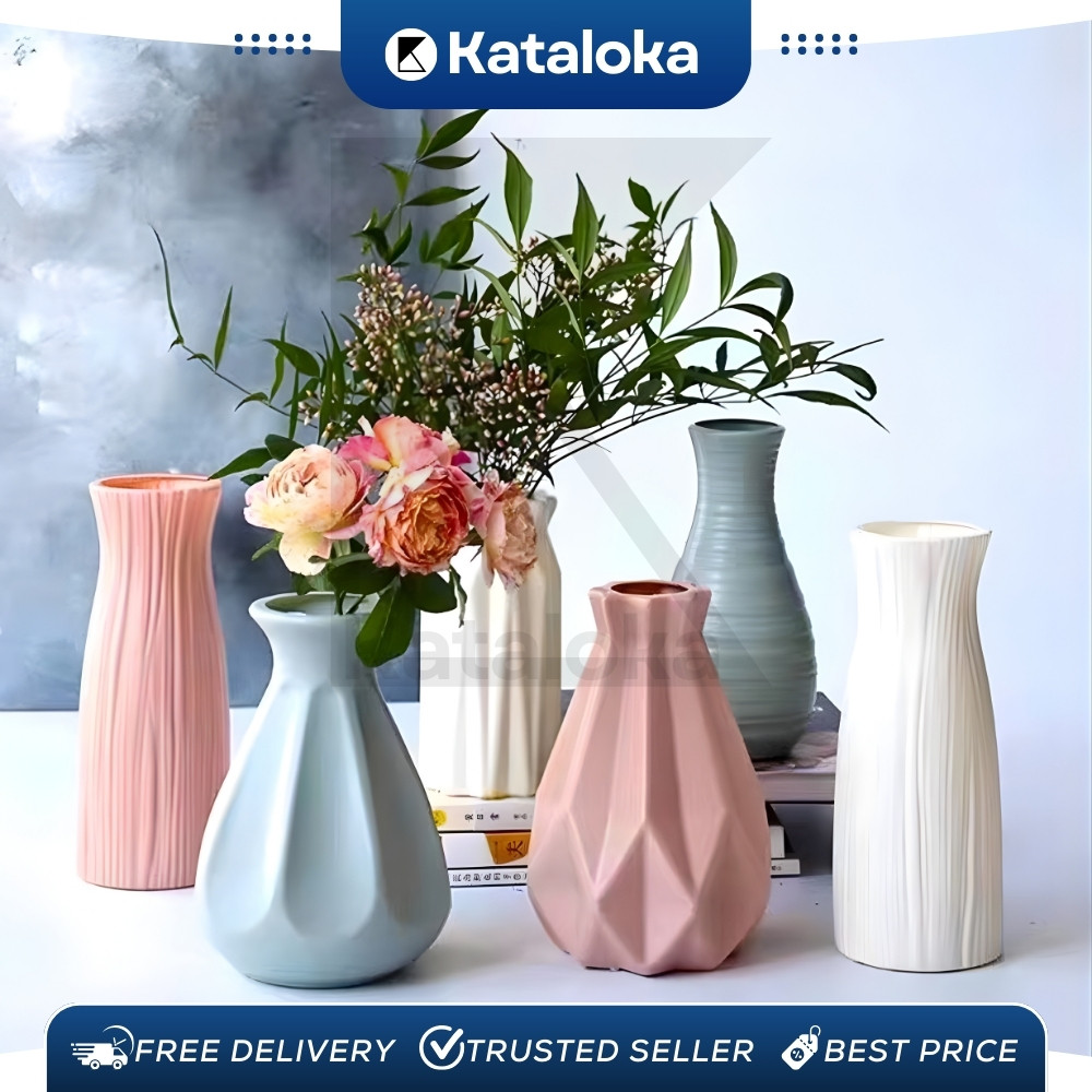 Jual Vas Bunga Warna Putih/Vas Bunga Nordic/Vas Hias Dekorasi Meja/Vas ...