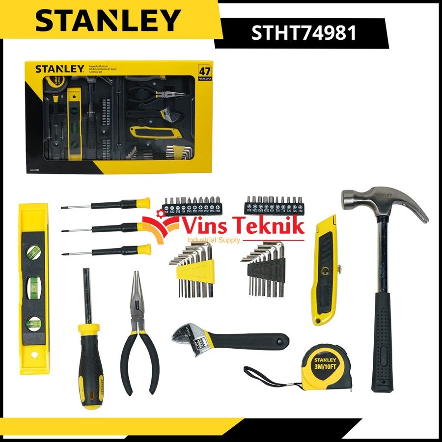 Jual Hand Tool Set STANLEY STHT74981 Alat Perkakas Tangan Set 47pcs ...