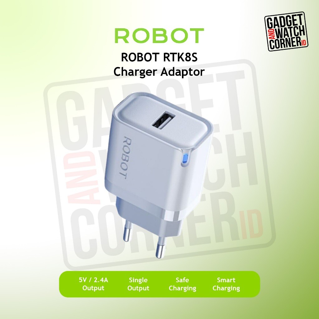 Jual ROBOT RT-K8S Charger Adaptor USB 10W 5V/2A Kepala Charger Adapter ...