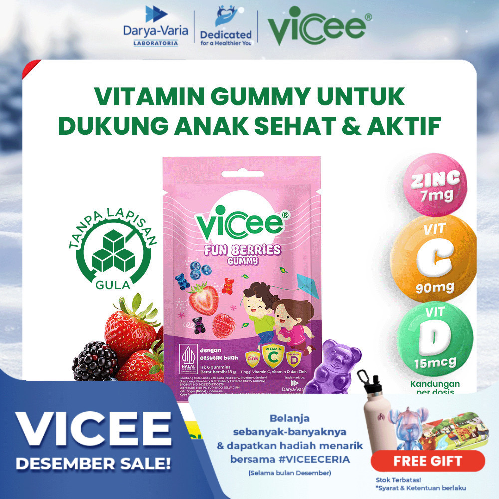 Jual [Baru] Vicee Gummy - Fun Berries 1 Sachet - Permen lunak dengan ...