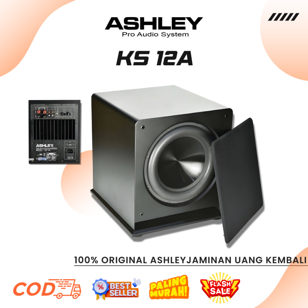 Jual Subwoofer Ashley KS 12A 200 Watt 12 Inchi | Shopee Indonesia