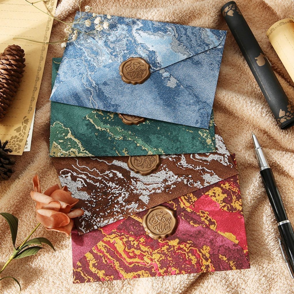 Jual Amplop Linen Gilded / Linen Envelope Wax Seal / Segel Wax ...