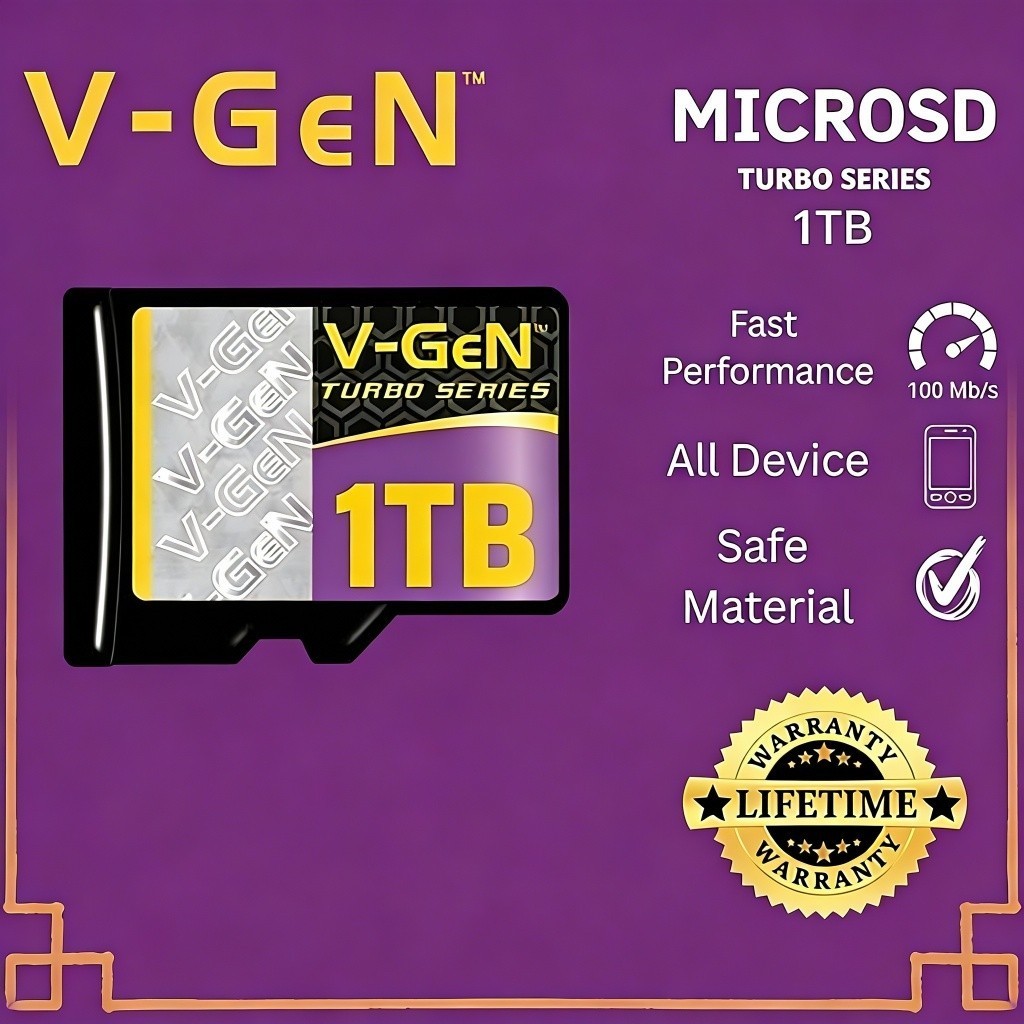 Jual Kartu MicroSD V-GEN Turbo 1TB Class 10 100MBps - 32GB/128GB/256GB ...