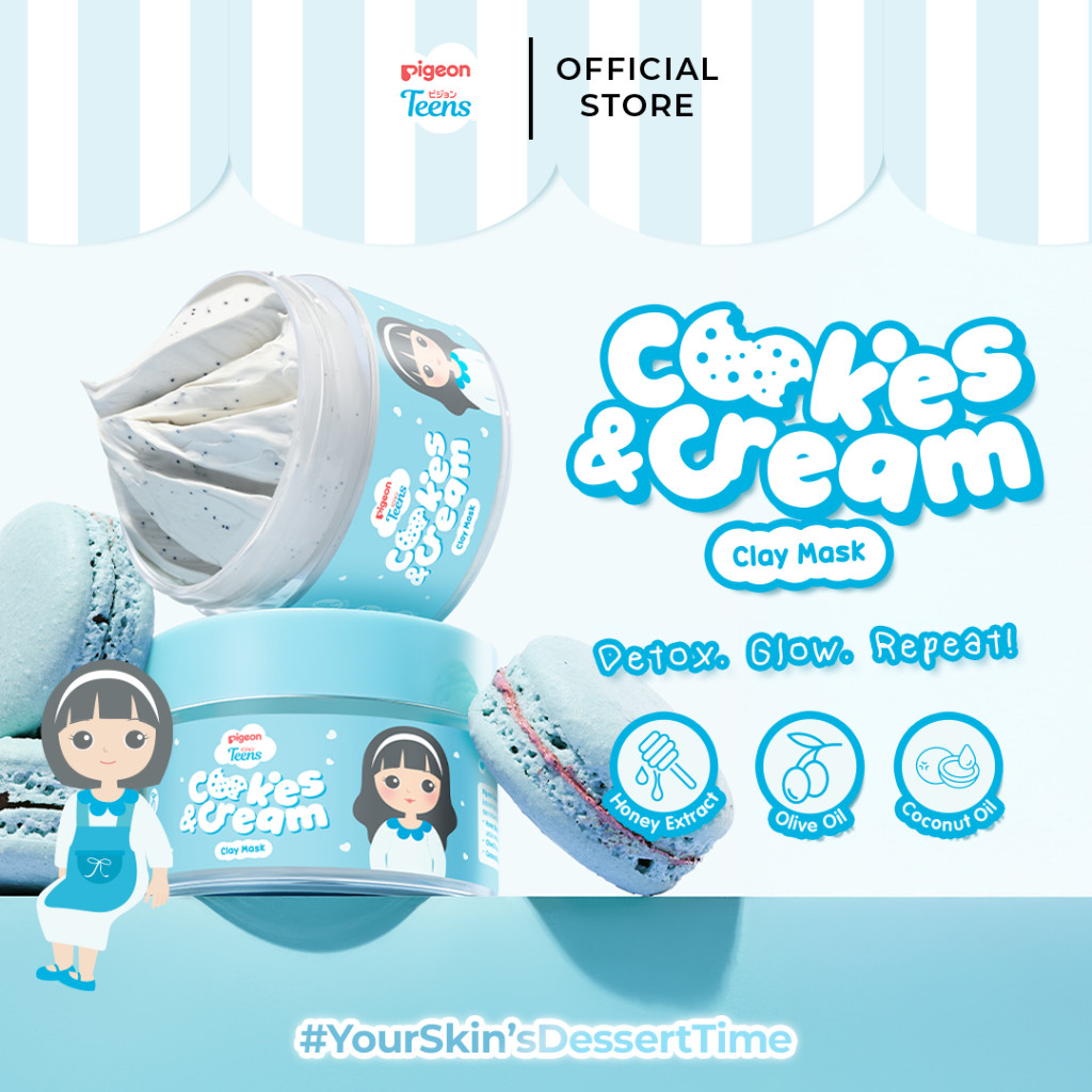 Jual Pigeon Teens Cookies and Cream Clay Mask 60GR |Skincare Remaja ...