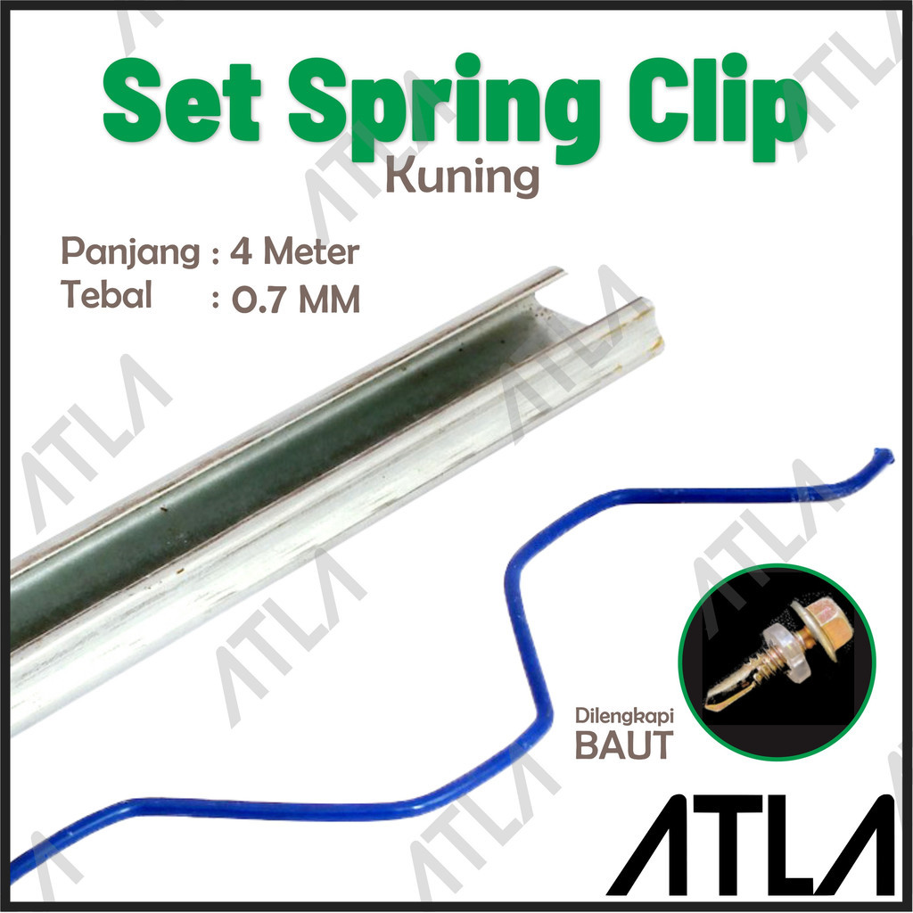 Jual Set Spring Clip 4 Meter Tebal 0.7 mm Penjepit Plastik UV Plastic ...