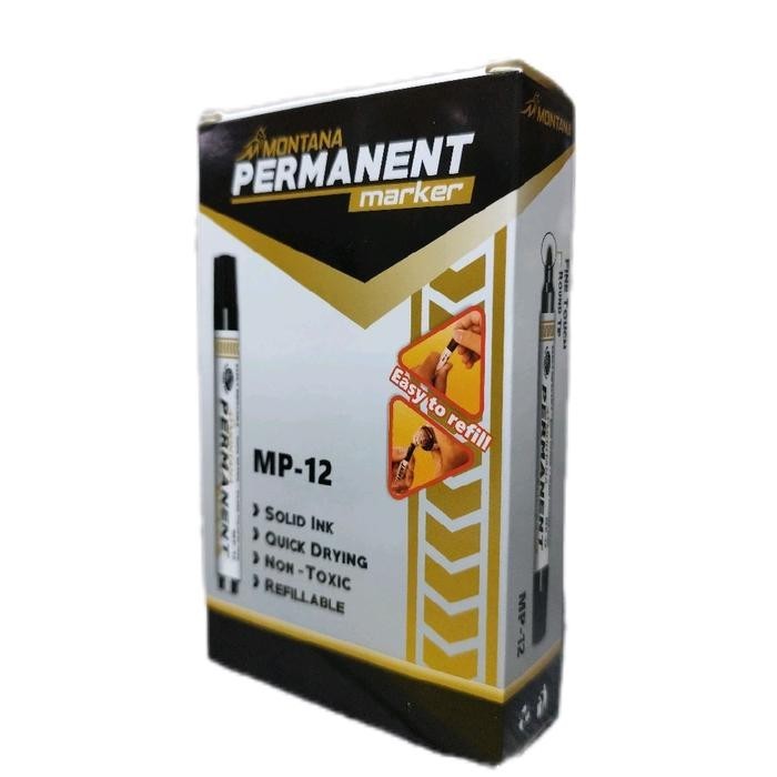 Jual PERMANENT MONTANA 12pcs/Spidol permanent marker/sepidol Tinta ...