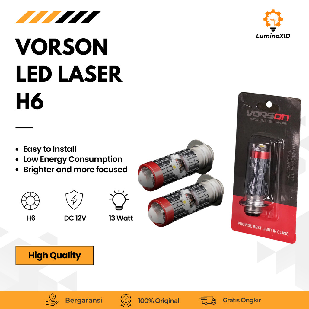 Jual Lampu Led Motor Mini Biled H6 Projie Laser Mio Beat Vario Matic ...
