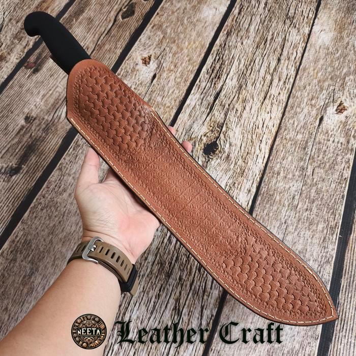 Jual Sarung pisau kulit asli motif untuk pisau butcher bullnose ...