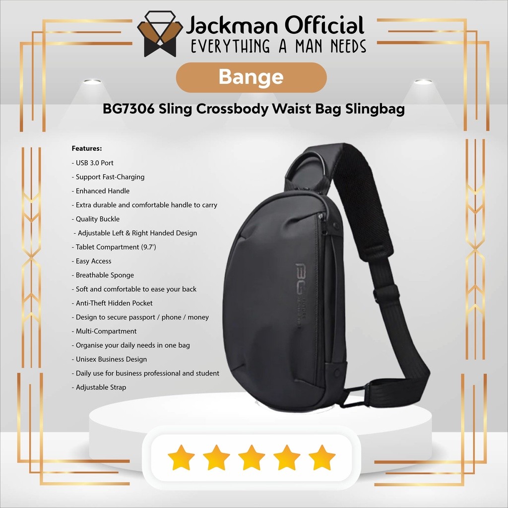 Jual JACKMAN BG7306 Sling Crossbody Waist Bag Slingbag - Tas Selempang ...