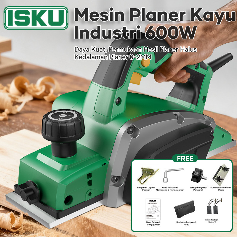 Jual ISKU Mesin Planer Kayu 600W Industri Serut Kayu Cocok Untuk ...