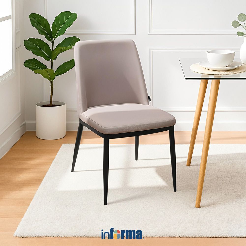 Jual Informa Milgen Kursi Makan Fabric - Cokelat Muda Dining Chair ...