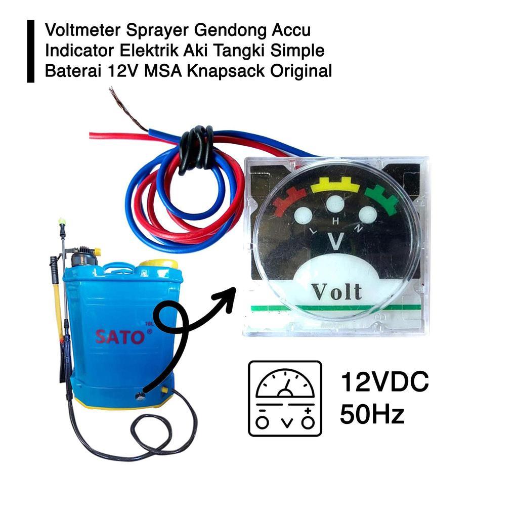 Jual Voltmeter Volt Meter Sprayer Accu Indicator Electric Elektrik Aki ...