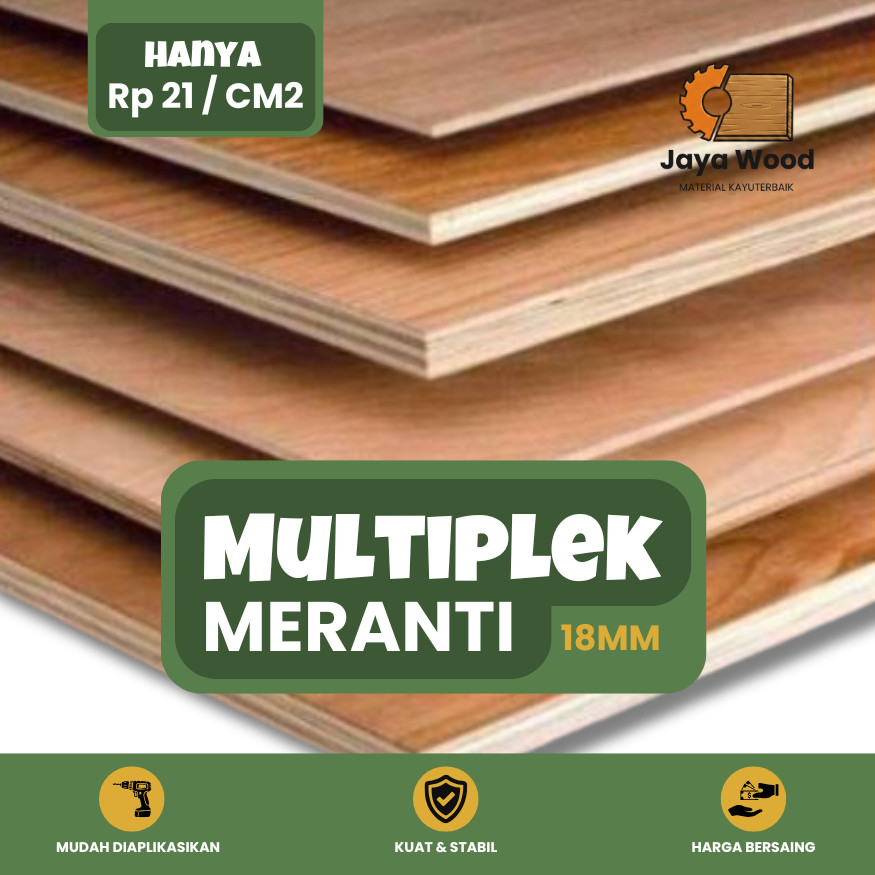 Jual Multiplek Meranti 18mm – Potong Custom Ukuran | Bahan Kerajinan ...