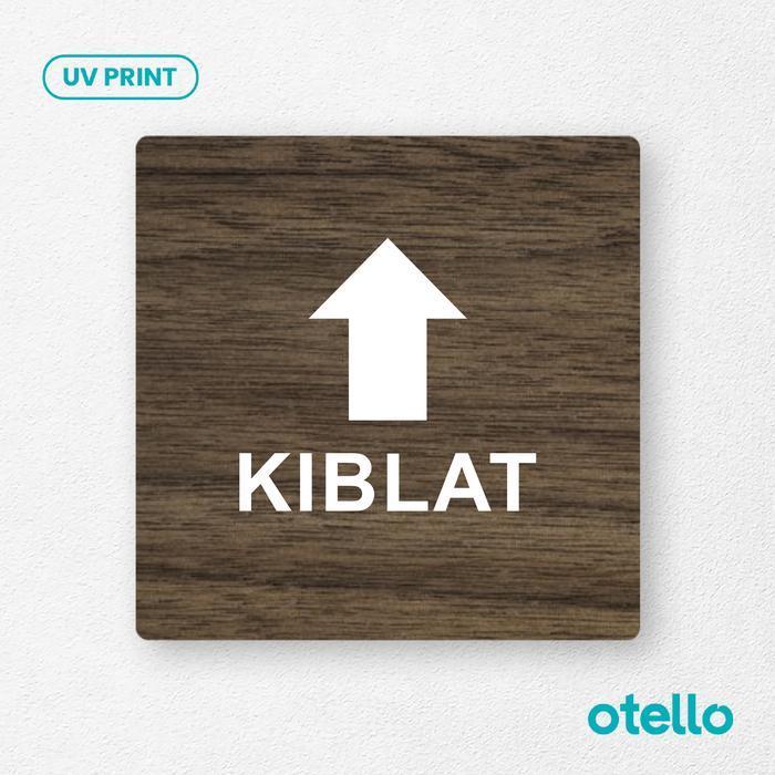 Jual New TEKNO Signage Arah Kiblat Sign Board Label Tempel Kayu ...