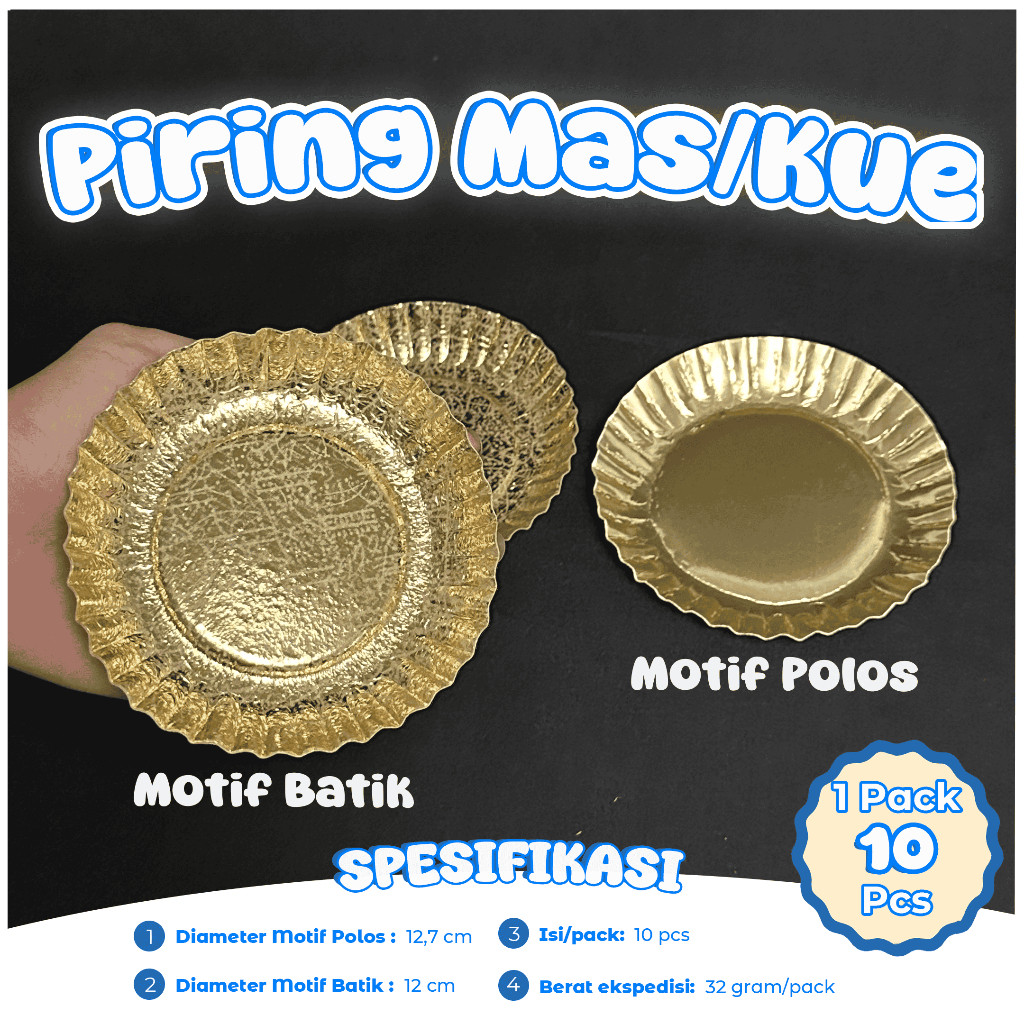 Jual Piring Mas Ulang Tahun LEO Isi 10 Pcs / Motif Batik dan Polos ...