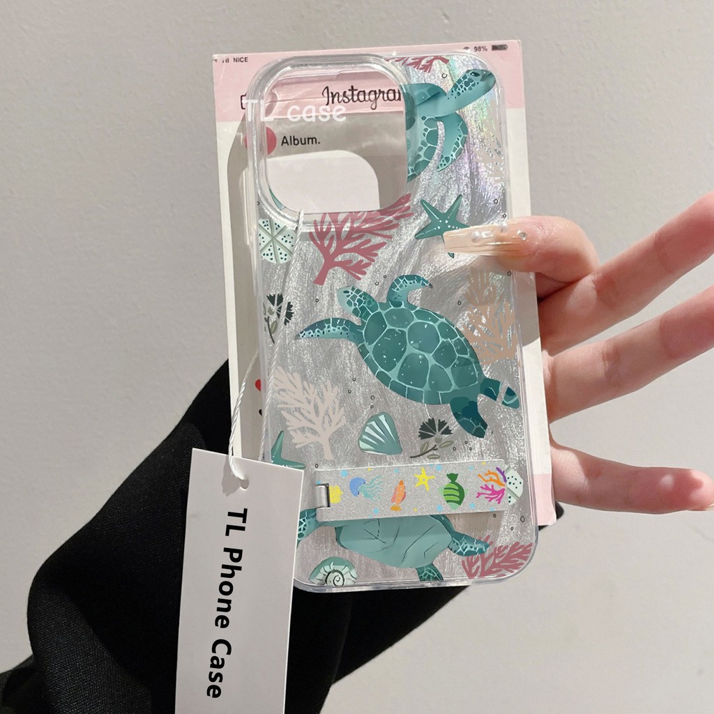 Jual case iPhone 13 Penyu hijau dengan dukungan Casing ponsel cocok ...