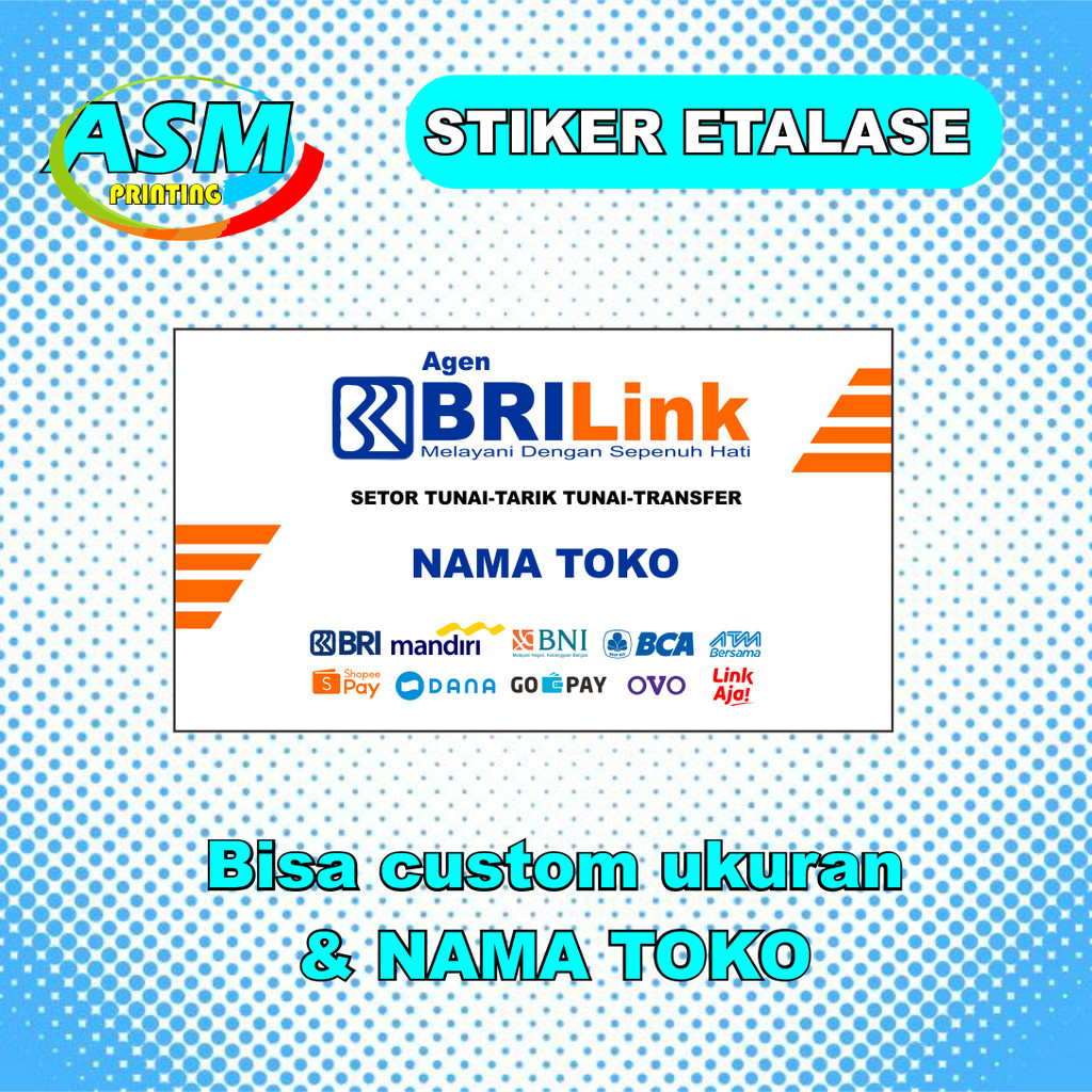 Jual STIKER VINYL MEJA BRI LINK MODEL A2 PUTIH | Shopee Indonesia