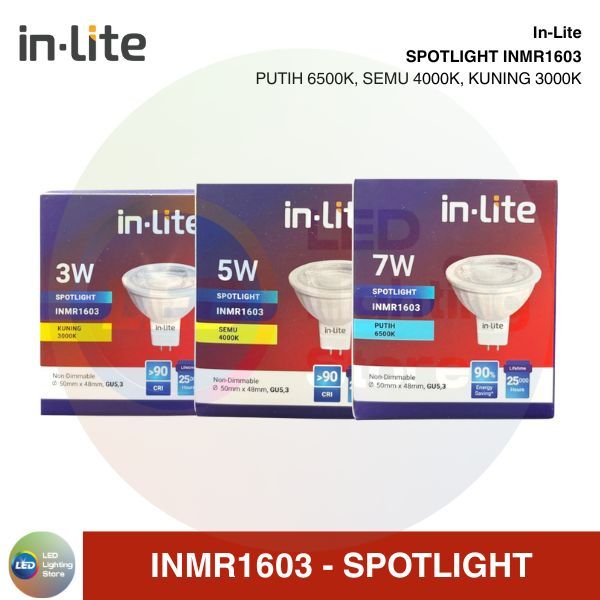 Jual INLITE INMR1603 MR16 220V VOLT LED SPOTLIGHT 3W 5W 7W WATT ...