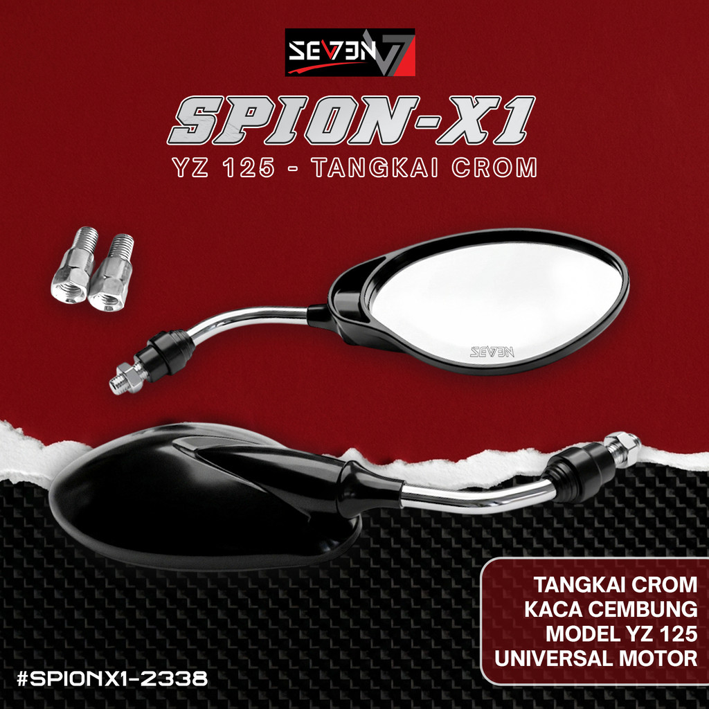 Jual Spion X1 CROM 125Z – Kaca Bening Cembung, Plug & Play Universal ...
