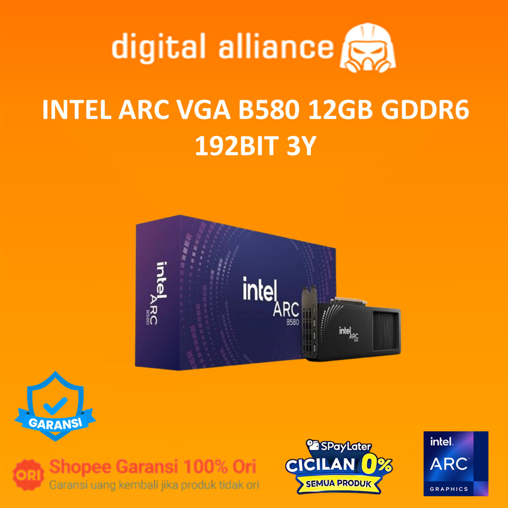 Jual INTEL ARC VGA B580 12GB GDDR6 192BIT 3Y | Shopee Indonesia