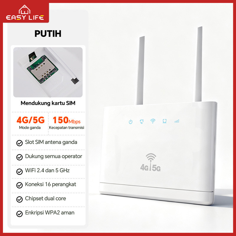 Jual Easylife Modem nirkabel 4G/5G T99 dengan 2/6 antena dan slot kartu ...