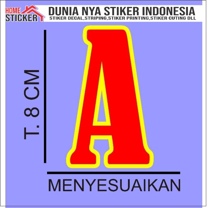 Jual Stiker Cutting Sticker Variasi Huruf Dan Nomor Buat Di Semua Media ...