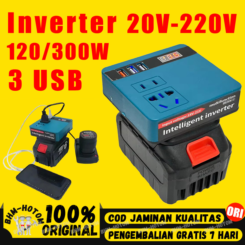 Jual Inverter Kerja Luar Ruangan Inverter DC Ke AC Cocok 100W DC 18-21V ...