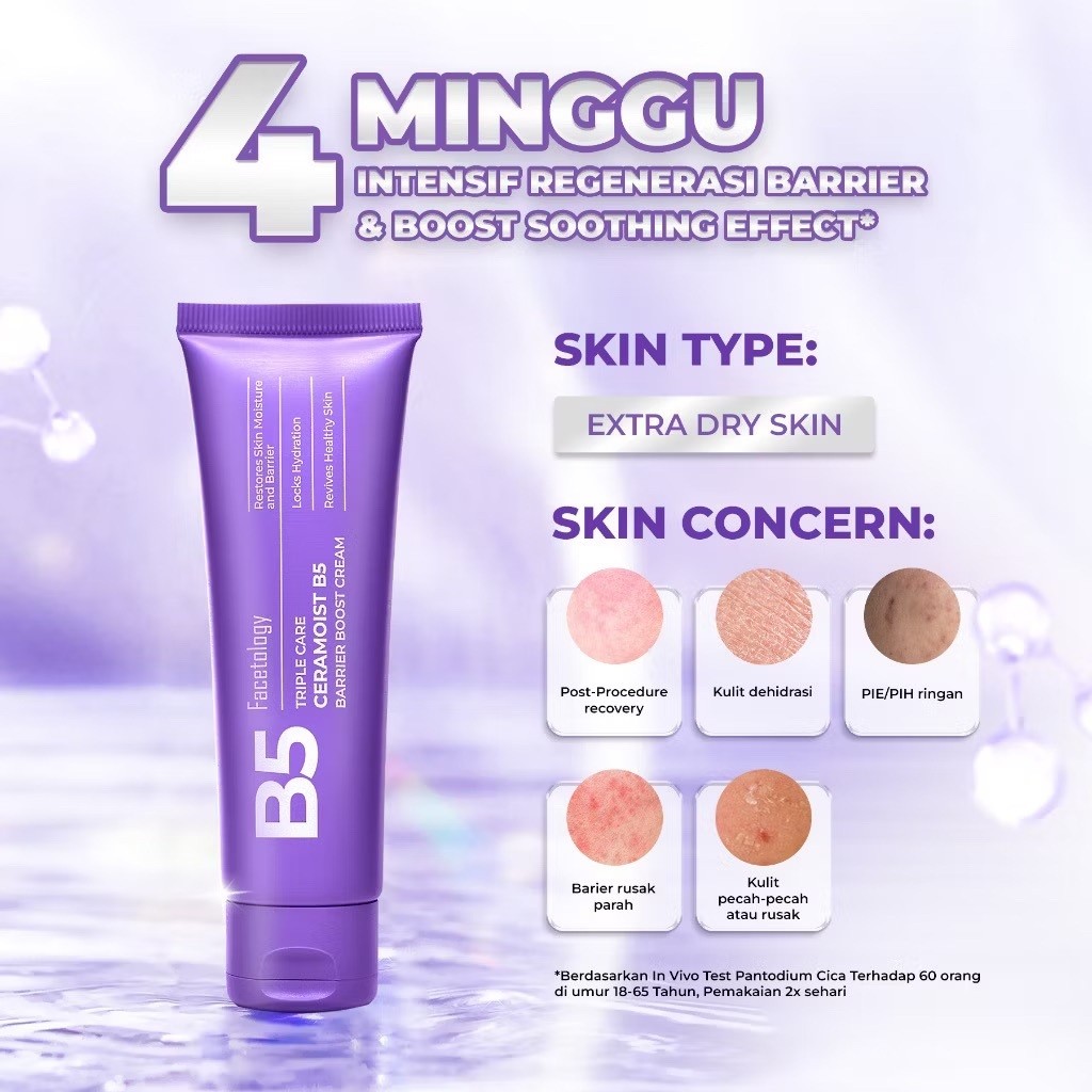 Jual ^Cloudy^ FACETOLOGY Triple Care CERAMOIST B5 Barrier Boost Cream ...