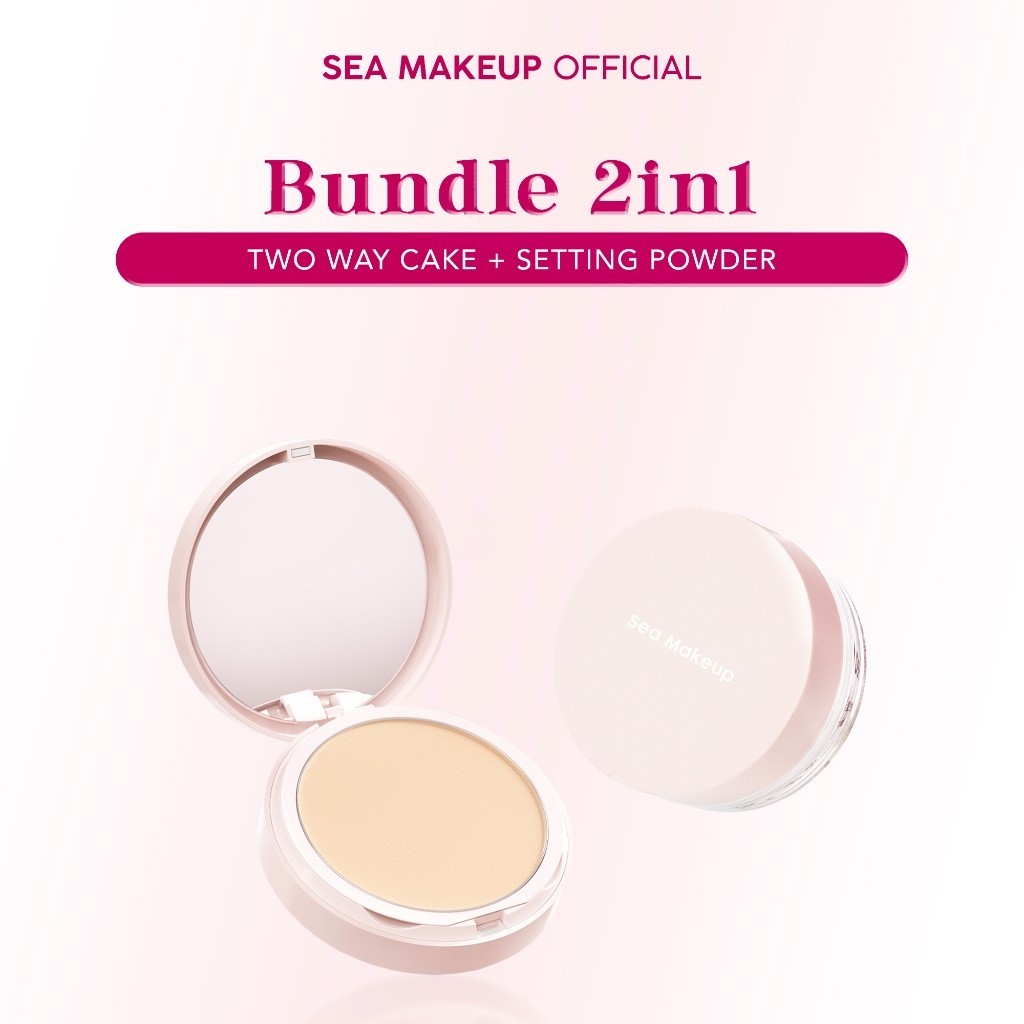 Jual Sea Makeup Bundle 2in1 – Acne Cover Two Way Cake & Acne Blur Loose ...