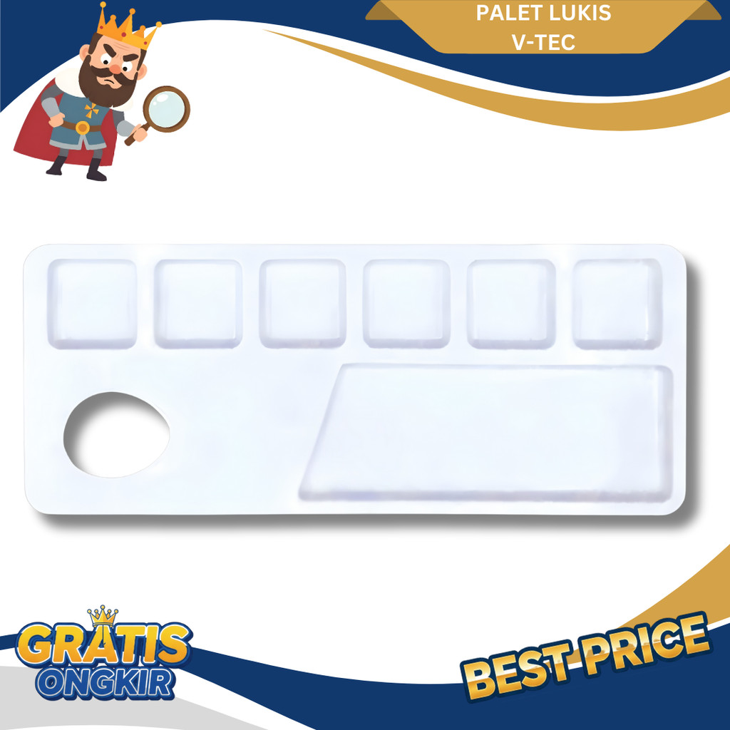 Jual V-Tec Pallet Lukis Plastik #RD-D7 Palet Plastik Vtec Pallette ...