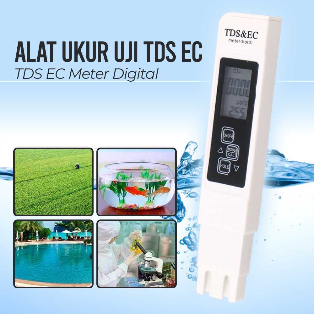 Jual VKTECH Alat Ukur Uji TDS EC Meter Digital Air Minum Akuarium - E-1 ...