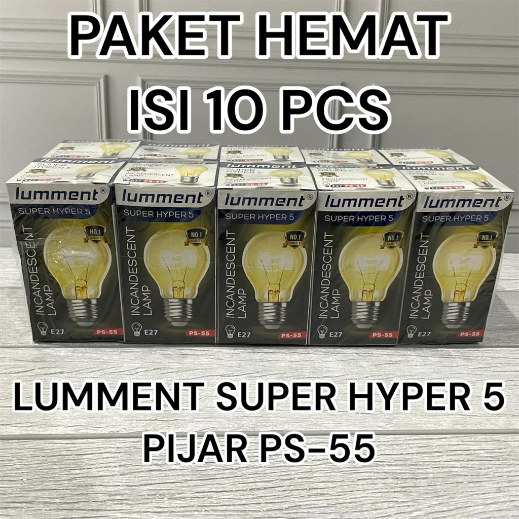 Jual ( PAKET ISI 10 PCS ) Lampu Pijar LUMMENT PS55 Super Hyper Bohlam Penghangat Lampu ayam ...